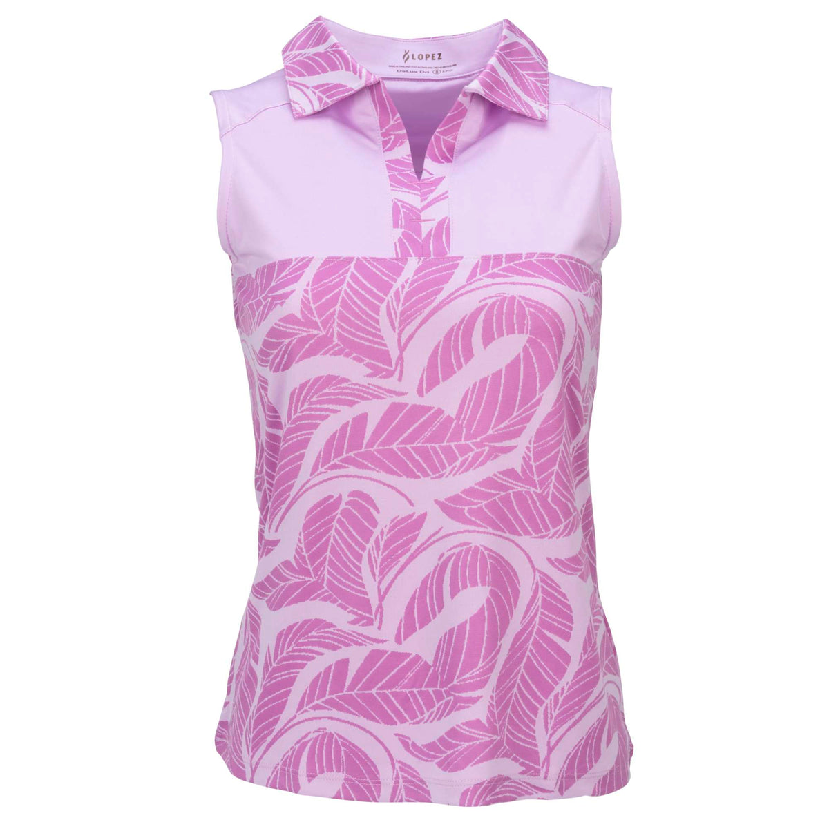 Nancy Lopez Golf Havana Sleeveless Polo Lilac